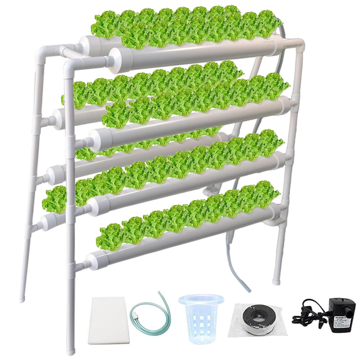 Amazon.com : INTBUYING Hydroponics Growing System 70 Holes 8 Pipes 4 ...