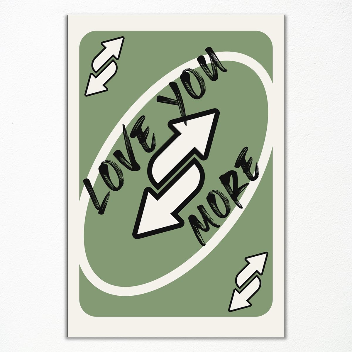 Amazon.com: abrtolpffo Trendy Sage Green Canvas Wall Art, Love You More ...