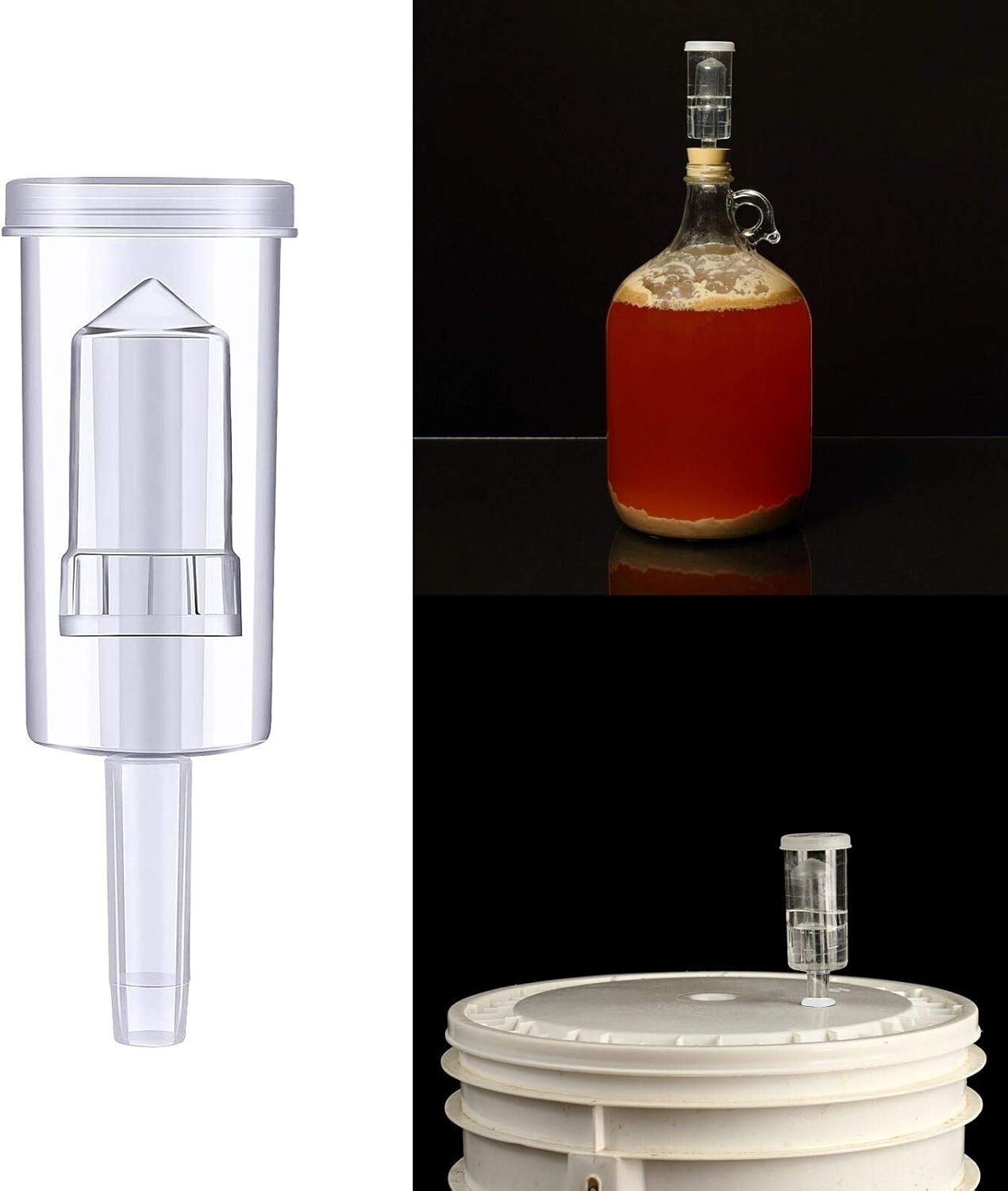 BELIOF 6 Pcs Fermentation Airlocks Wine Making Homebrew Airlock Set ...