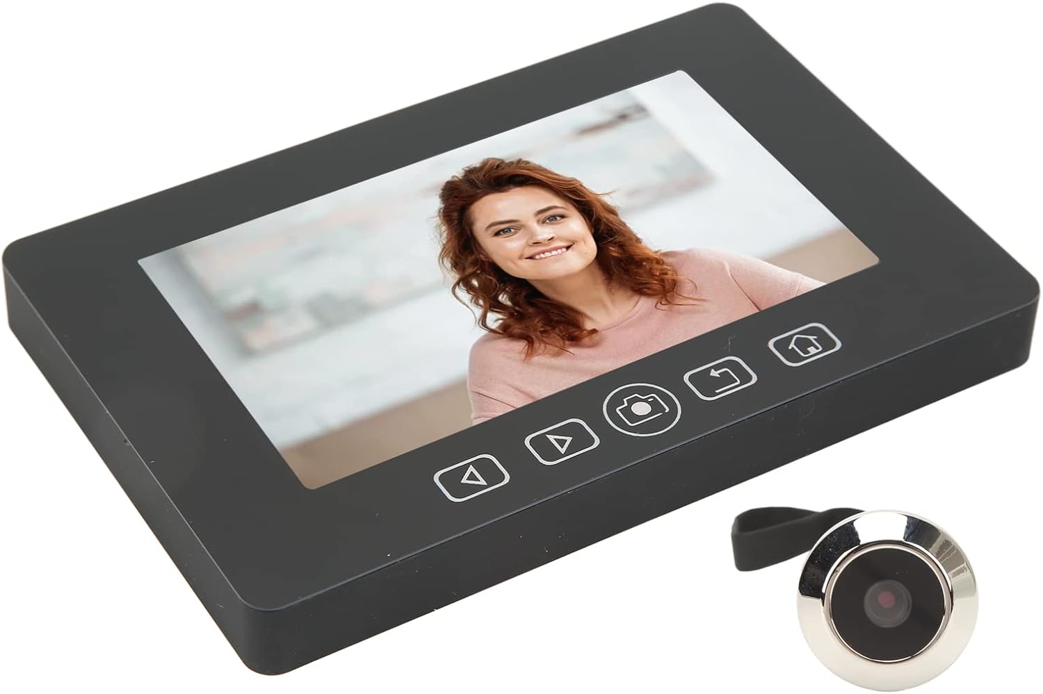 Digital Doorbell, Front Door Peephole Security Camera, 4.3in Color ...