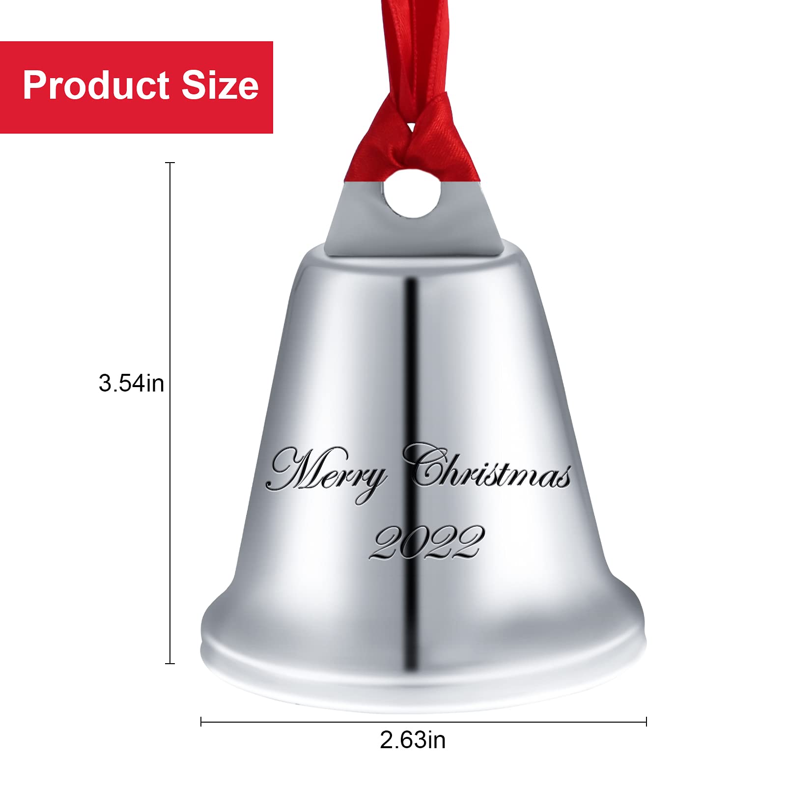 Personalized Silver Bell Personalised Believe Bell Christmas