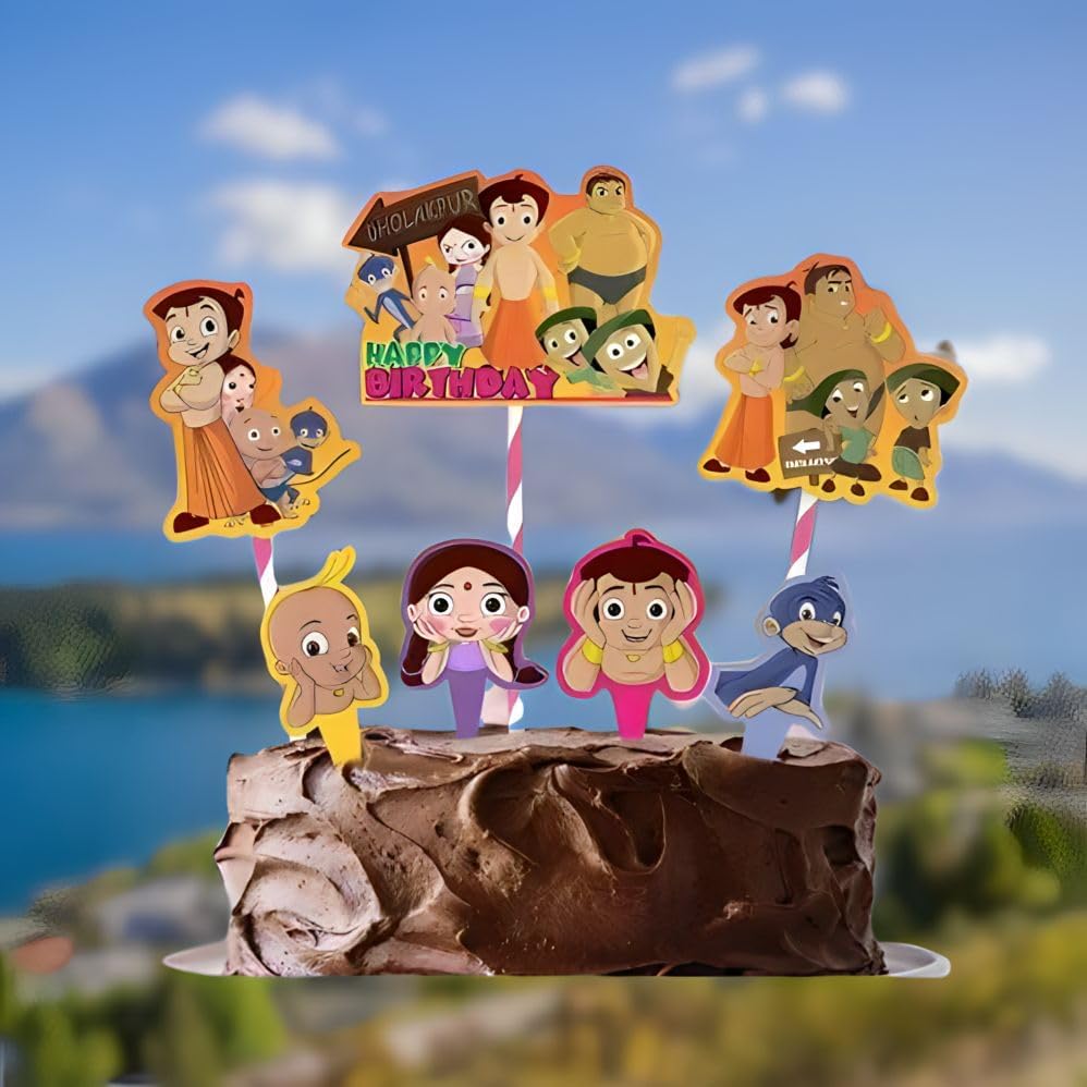 Chota Bheem Happy Birthday Cake Topper/Decorate Kids Birthday Cake/Baby ...