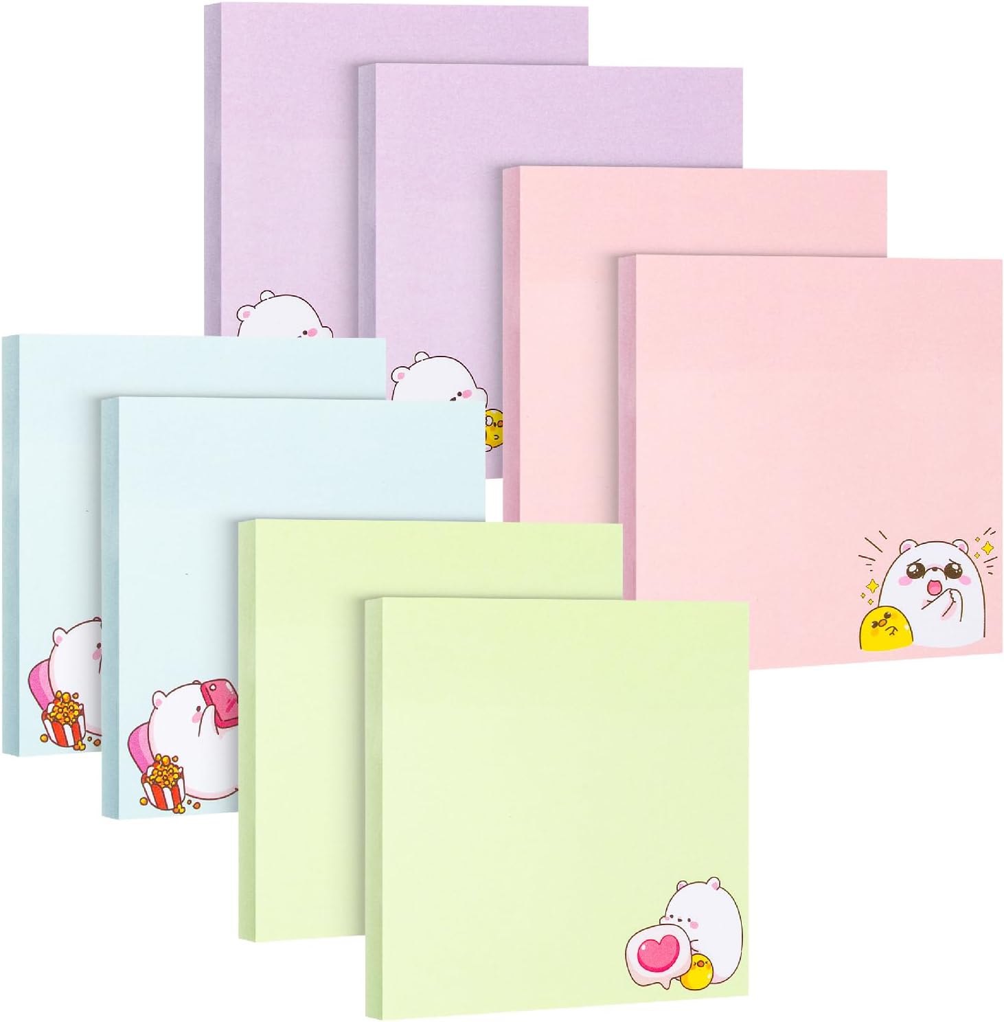 Amazon.com : Mr. Pen- Sticky Notes, 3”x3”, 8 Pads, 400 Sheets, Cute ...