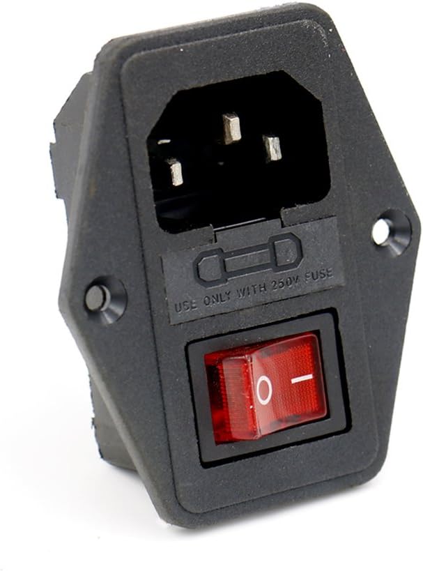 Amazon.com: Baomain Inlet Module Plug Fuse Switch Male Power Socket 15A ...