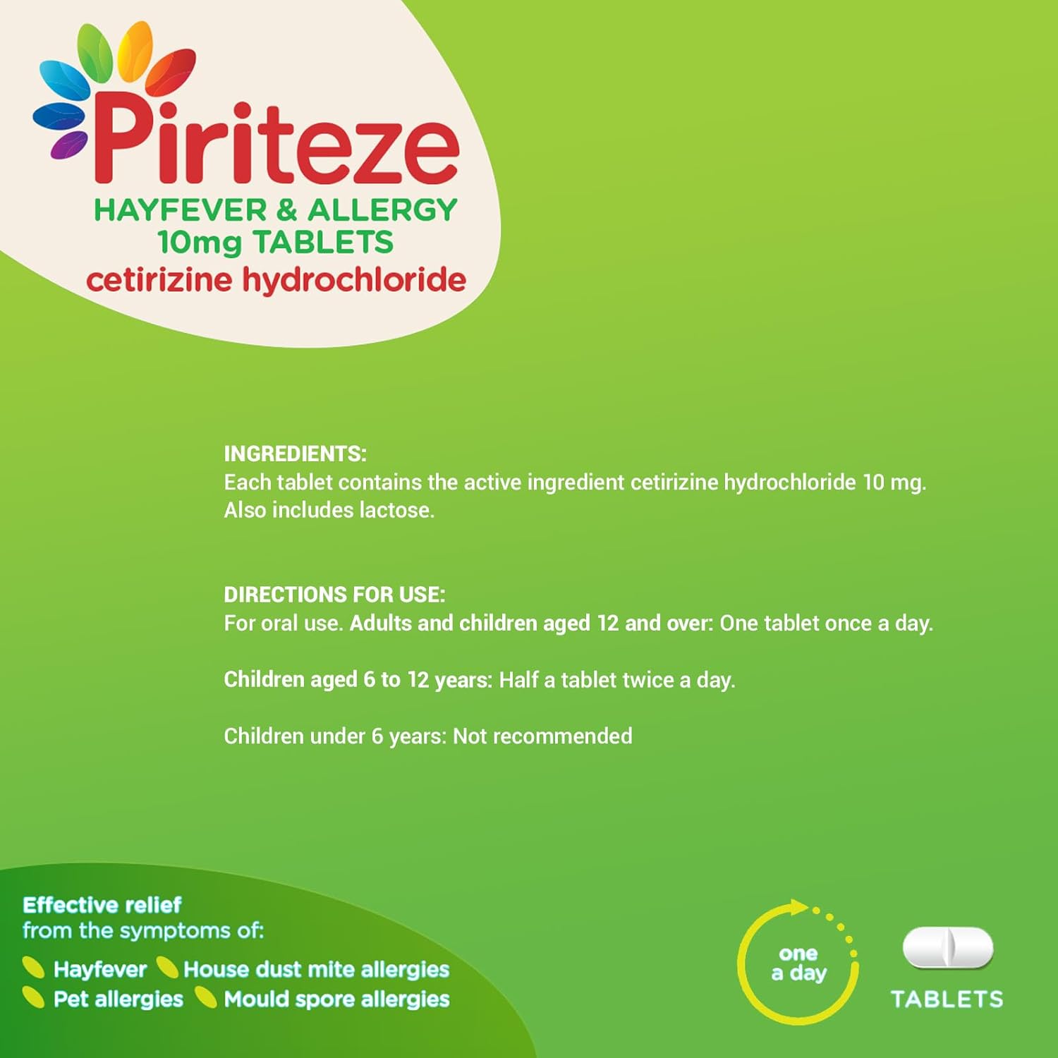 Piriteze Allergy Relief Tablets - Pack of 30 Nepal | Ubuy