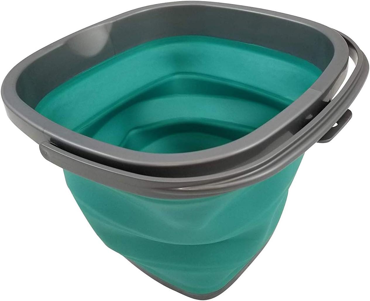 Amazon.com - HOMZ Store N Stow 10 Liter Handle, Grey and Teal, Set of 1 ...