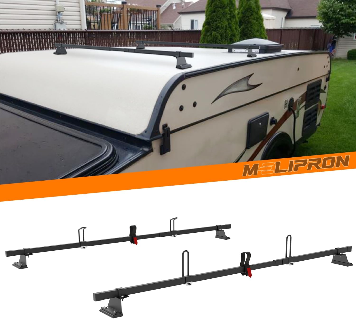 Amazon.com: MELIPRON Adjustable Camper Trailer Rack Roof Ladder Rack ...