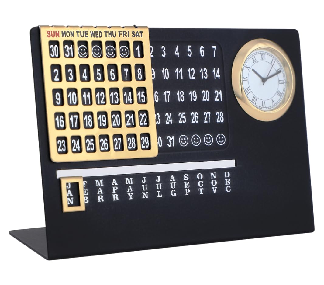 ZAHEPA Permanent Desk Calendar, Perpetual Calendar, Lifetime Table ...