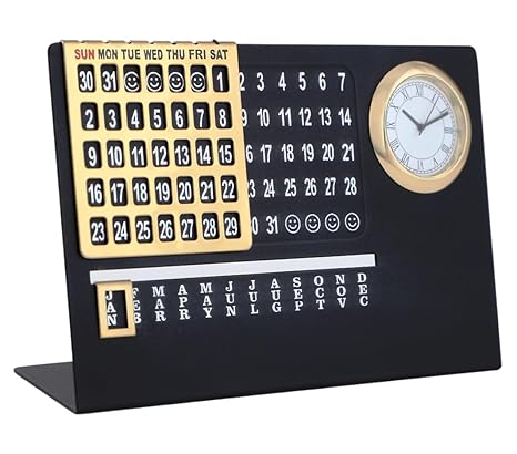 ZAHEPA Permanent Desk Calendar, Perpetual Calendar, Lifetime Table ...
