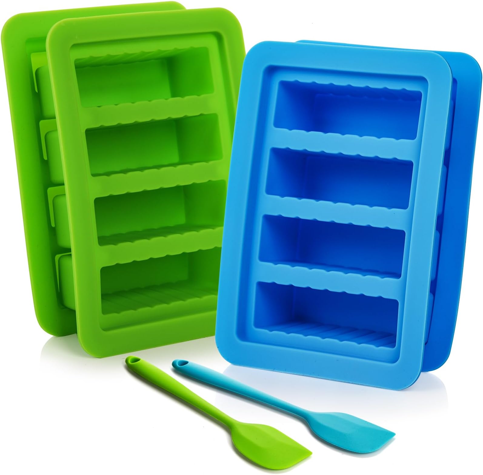 Amazon.com: pizety Large 4 Cavities Silicone butter mold with lid for ...