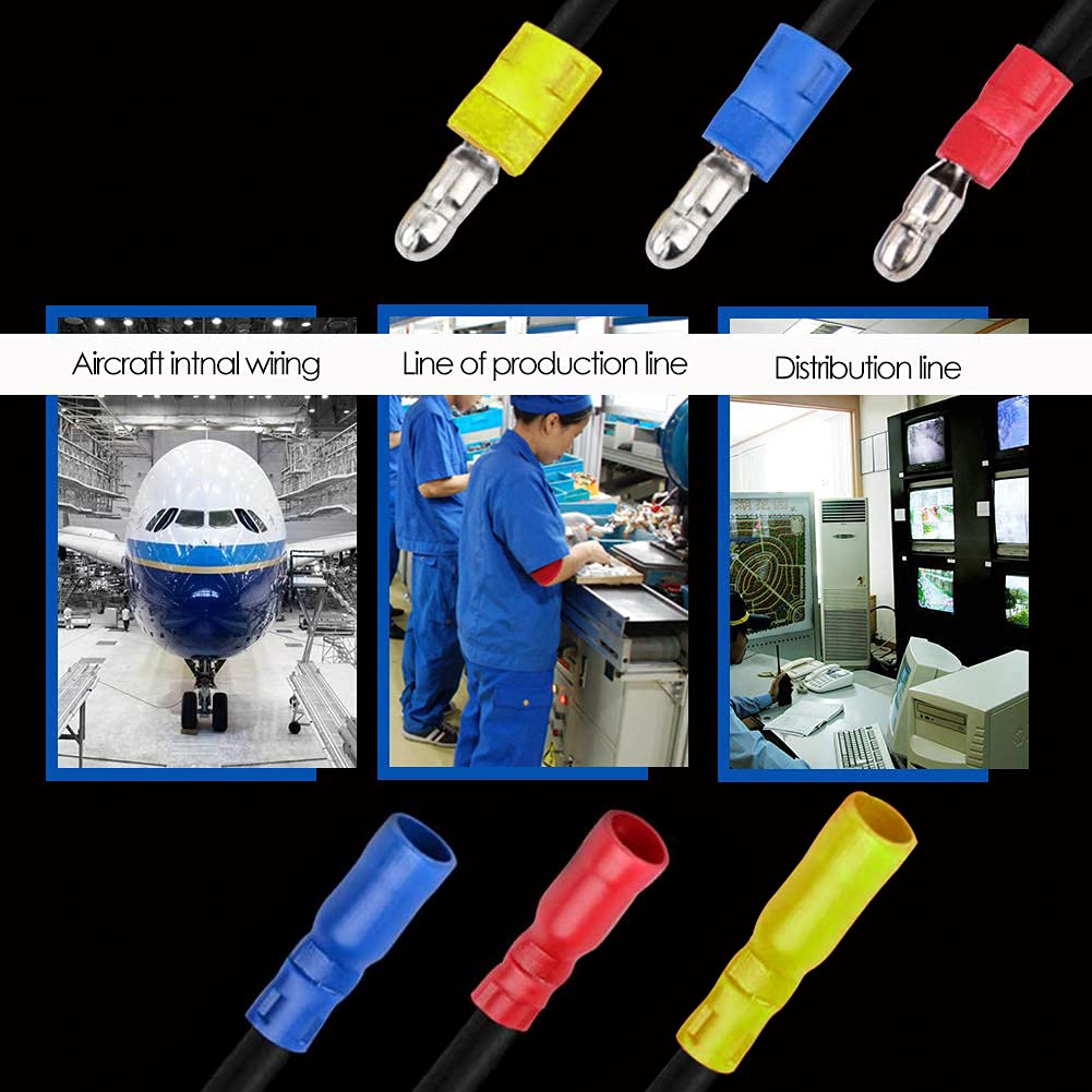 Snapklik.com : Bullet Connectors Male/Female Kits 100 Pcs 12-10 AWG ...