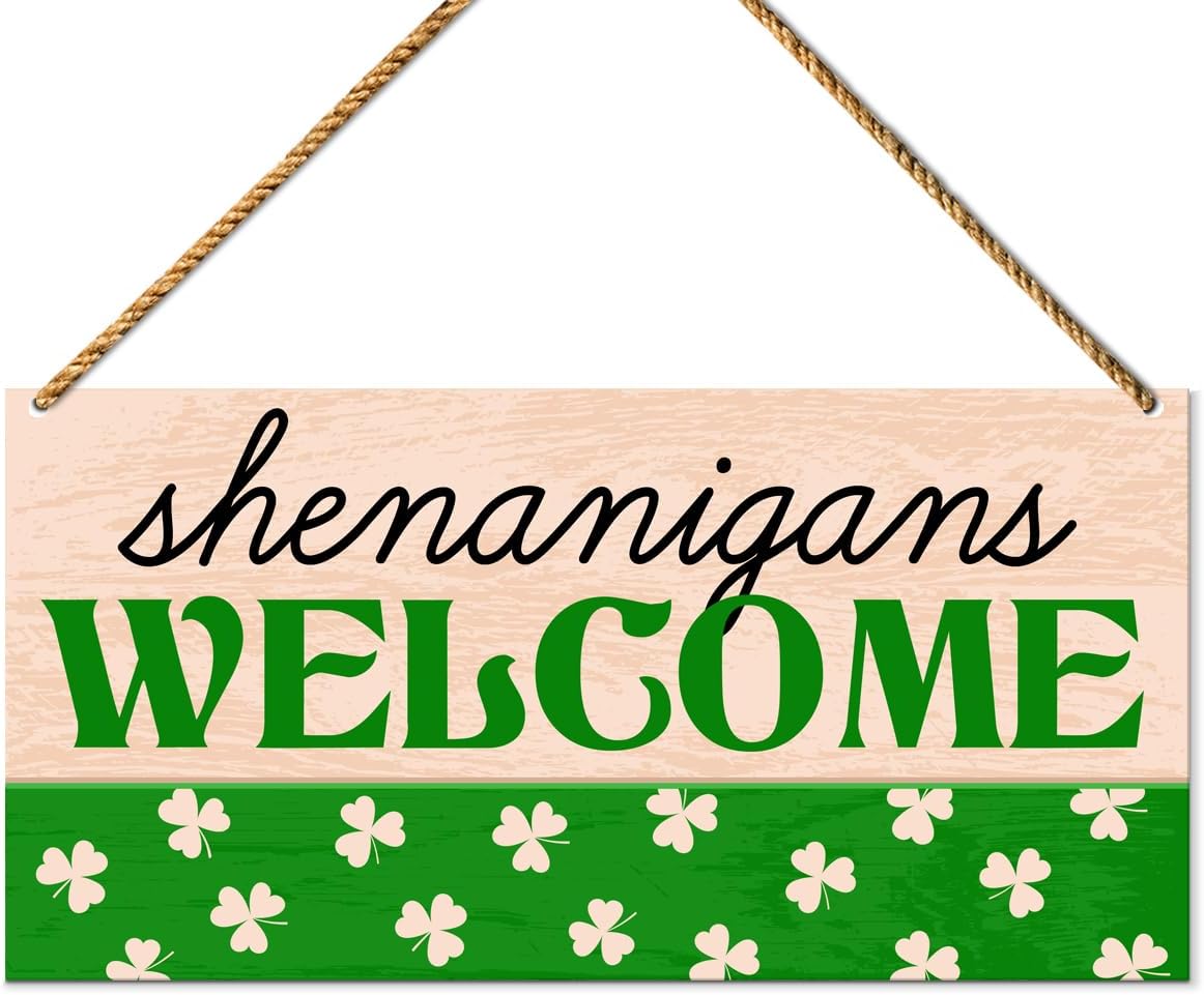 Amazon.com: St. Patrick's Day Welcome Wood Sign, Saint Patrick's Day ...