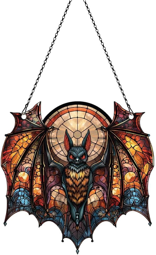 Amazon.com: Widoteo Vampire Bat Halloween Ornament Acrylic Window ...