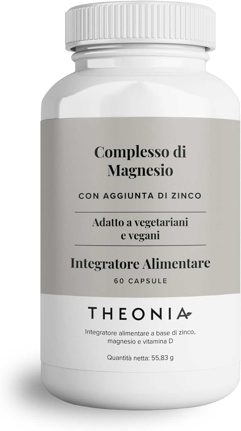 Theonia complesso di magnesio ad alta concentrazione, 205 mg con zinco ...