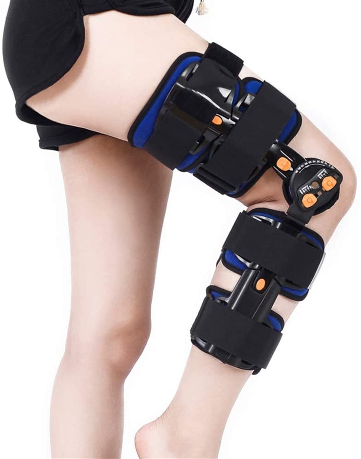 Buy TSUSF Hinged ROM Knee Brace, Adjustable Leg Orthosis Retractable ...