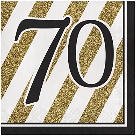Amazon.com: WRAPAHOLIC 50Pcs 70th Birthday Napkins - 3-Ply Disposable ...