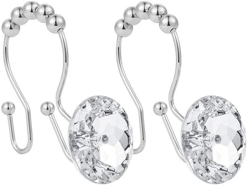 Amazon.com: Shower Window Curtain Double Hooks，Stainless Steel ...