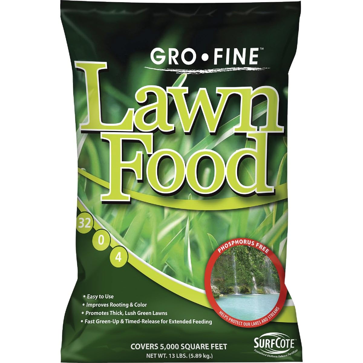 Amazon.com : GRO-Fine 13 Lb. 5000 Sq. Ft. 32-0-4 Phosphorus Free Lawn ...