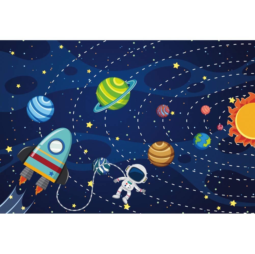 Buy Haoyiyi 6x4ft Universe Background Outer Space Rocket Astronaut ...