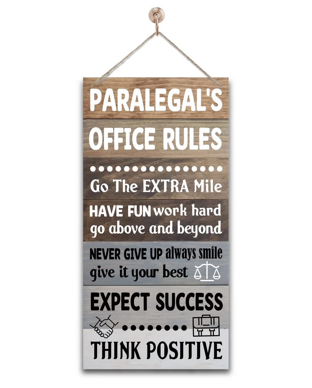 Amazon.com: Paralegal Office Rules Signs Decor, Hanging Wood Sign Décor ...