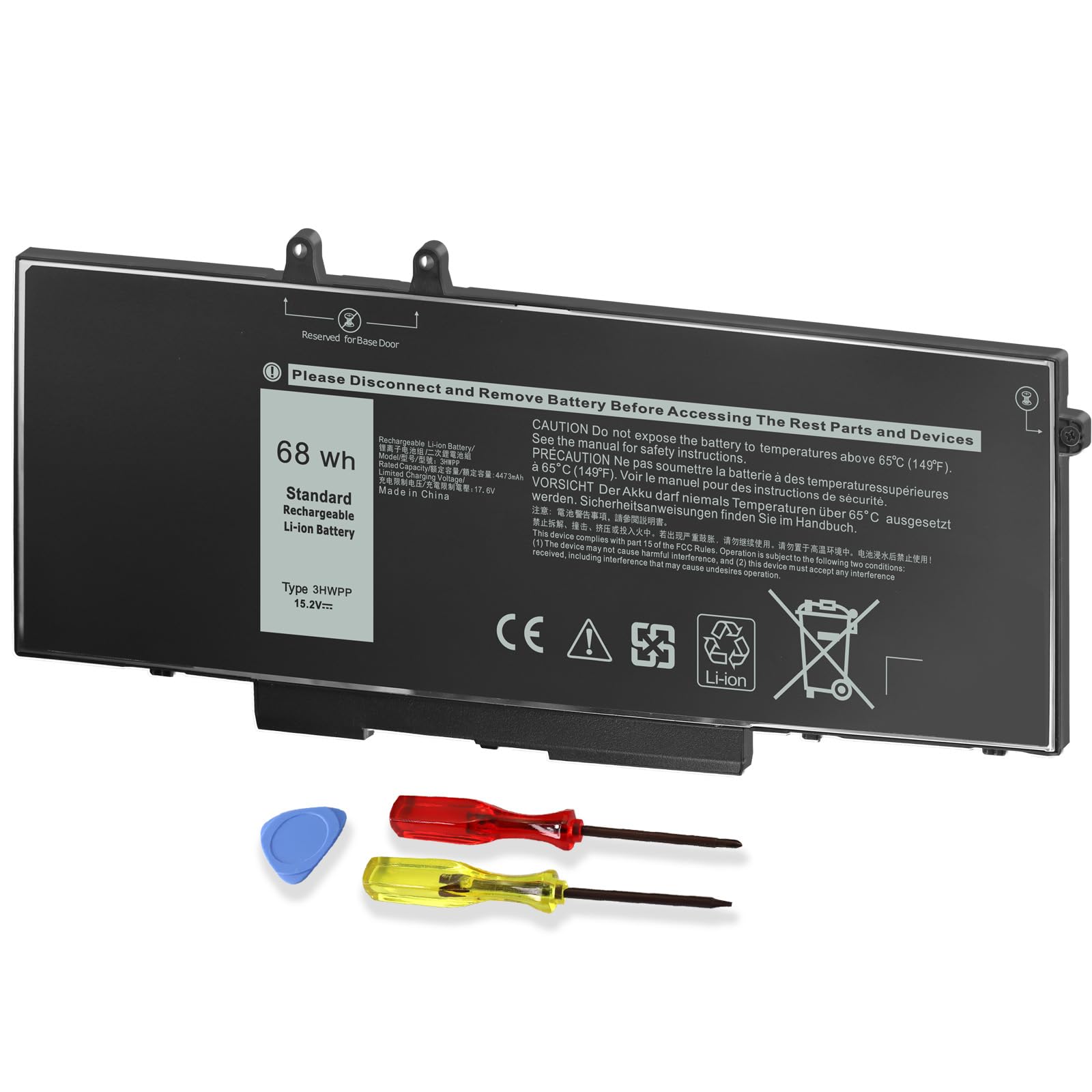 Amazon.com: Emanjor 68Wh 3HWPP 15.2V Laptop Battery Replacement for ...