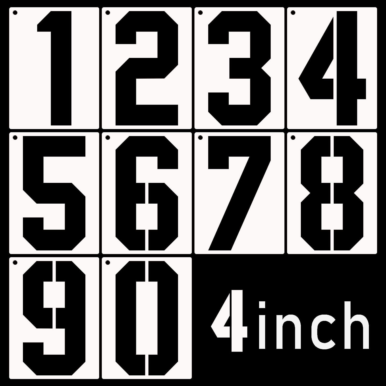 Amazon.com: Number Stencils Reusable Number Stencils Set 0-9 Plastic ...