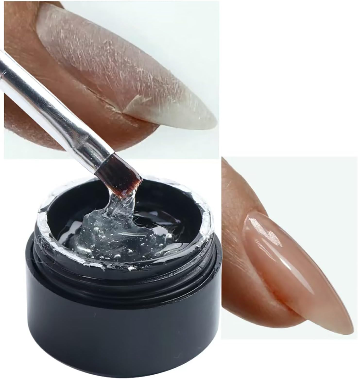 Amazon.com : Nail Repair Extend Fiber Gel, Clear Builder Base Gel ...