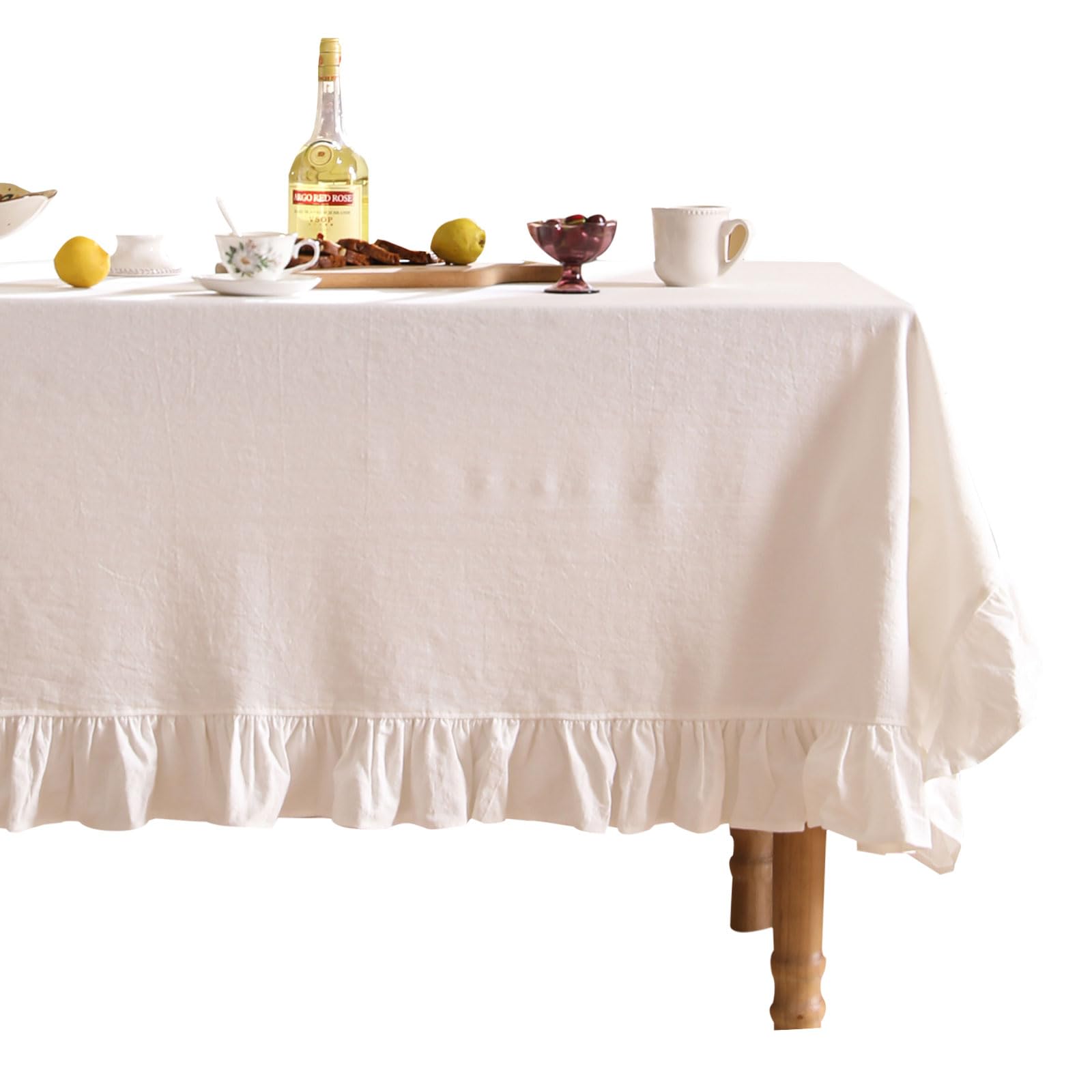 Amazon.com: patdrea Designer Vintage White Rectangular Tablecloth ...