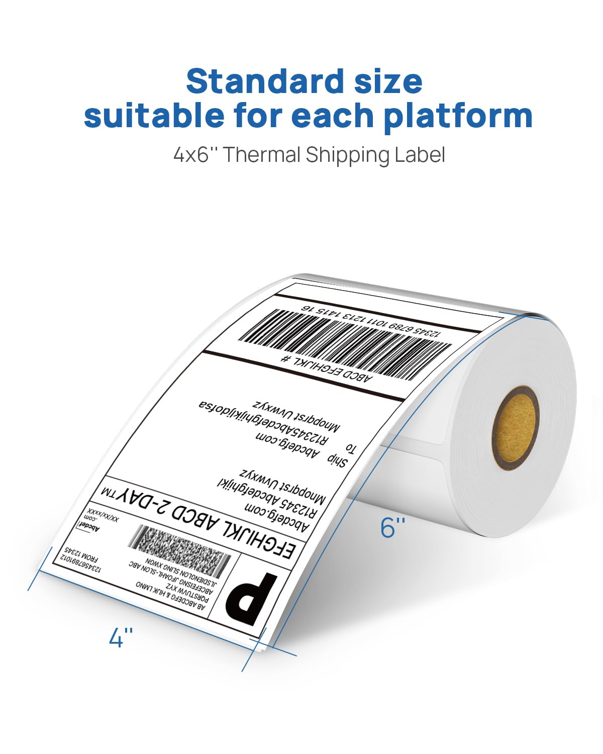 Snapklik.com : POLONO Genuine 4"x6" Direct Thermal Shipping Labels ...