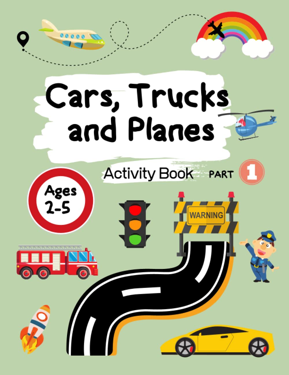 Cars and Trucks Activity Book for Preschool Kids: Colors, Numbers ...