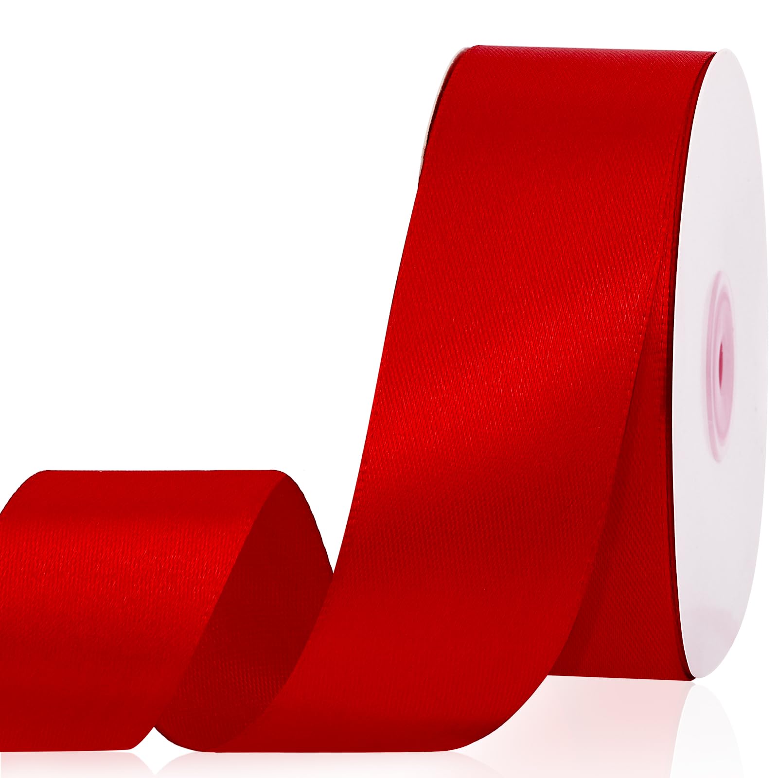 Amazon.com: 1-1/2 Inch Red Satin Ribbon,50 Yards Red Fabric Ribbon for ...