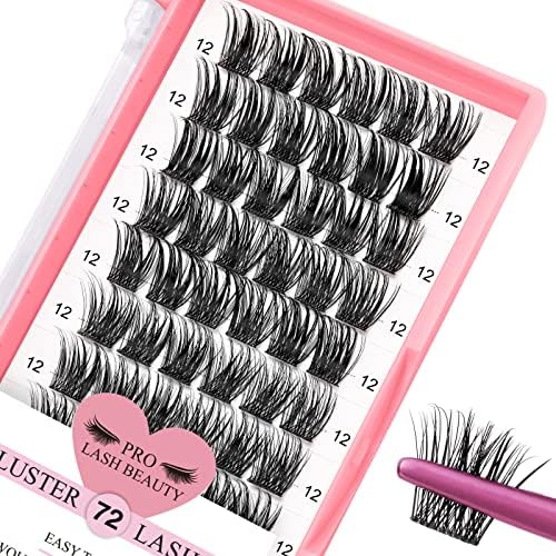 Amazon.com: Cluster Lashes 72 Pcs Lash Clusters DIY Eyelash Extension ...