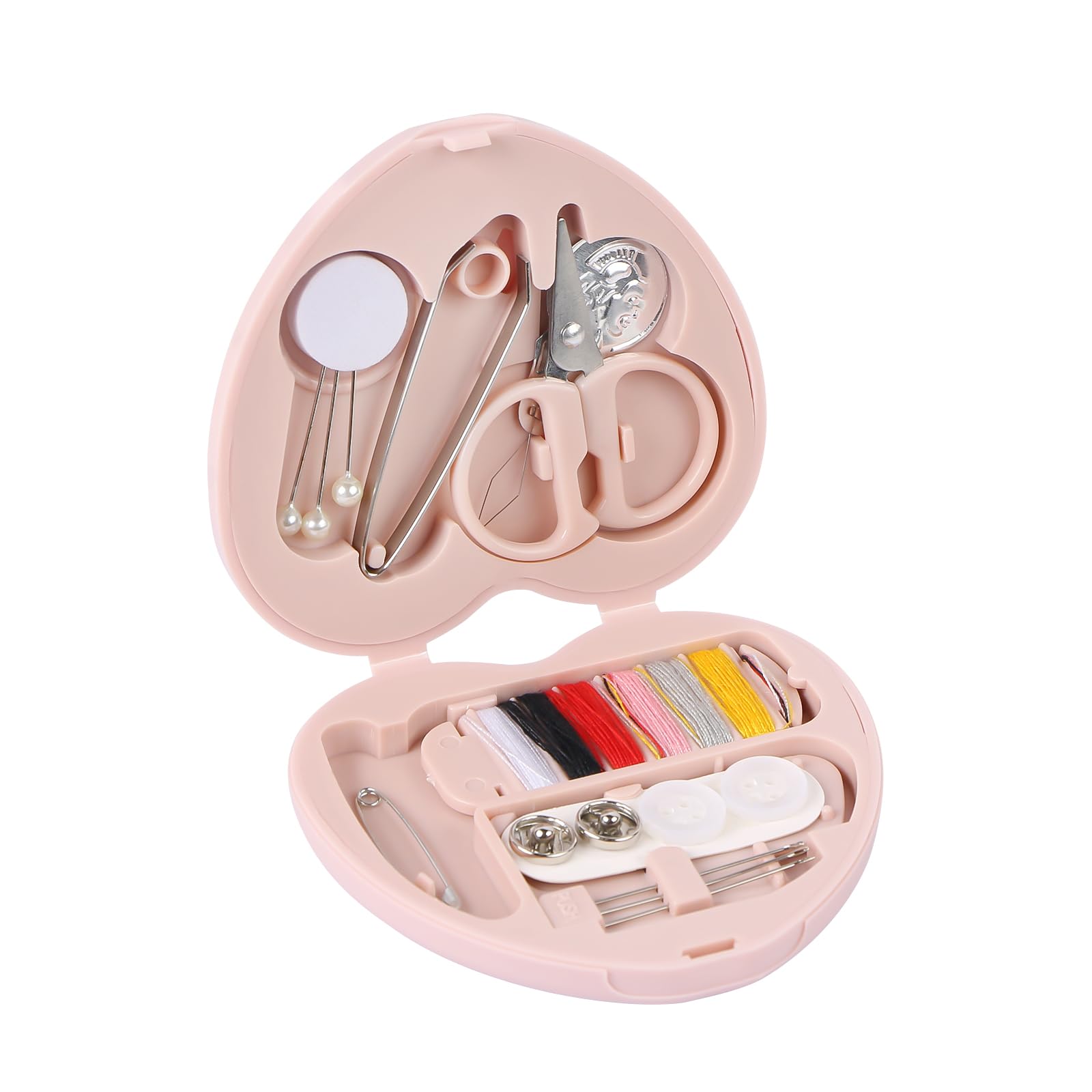Amazon.com: MIDELONG Heart Shaped Sewing Kit, Mini Travel Portable ...