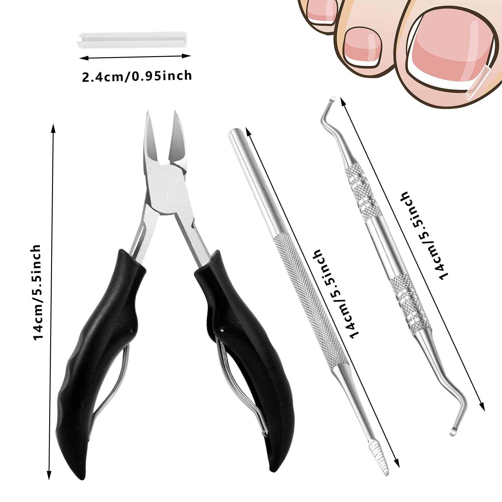 Snapklik.com : (30+3) Pack Ingrown Toenail Correction Treatment Kit ...