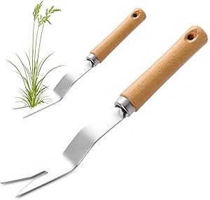 ertlutw Dandelion Weed Puller With V-Shape, Gardening Hand Tool, Wood ...