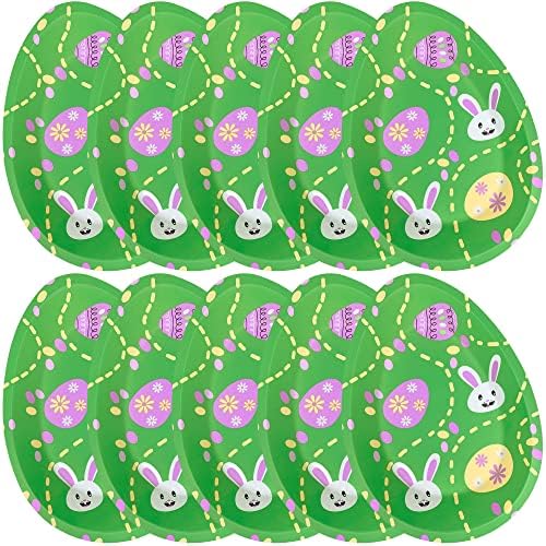 Amazon.com: Easter Serving Trays | 10 Pcs Plastic Easter Snack Trays ...