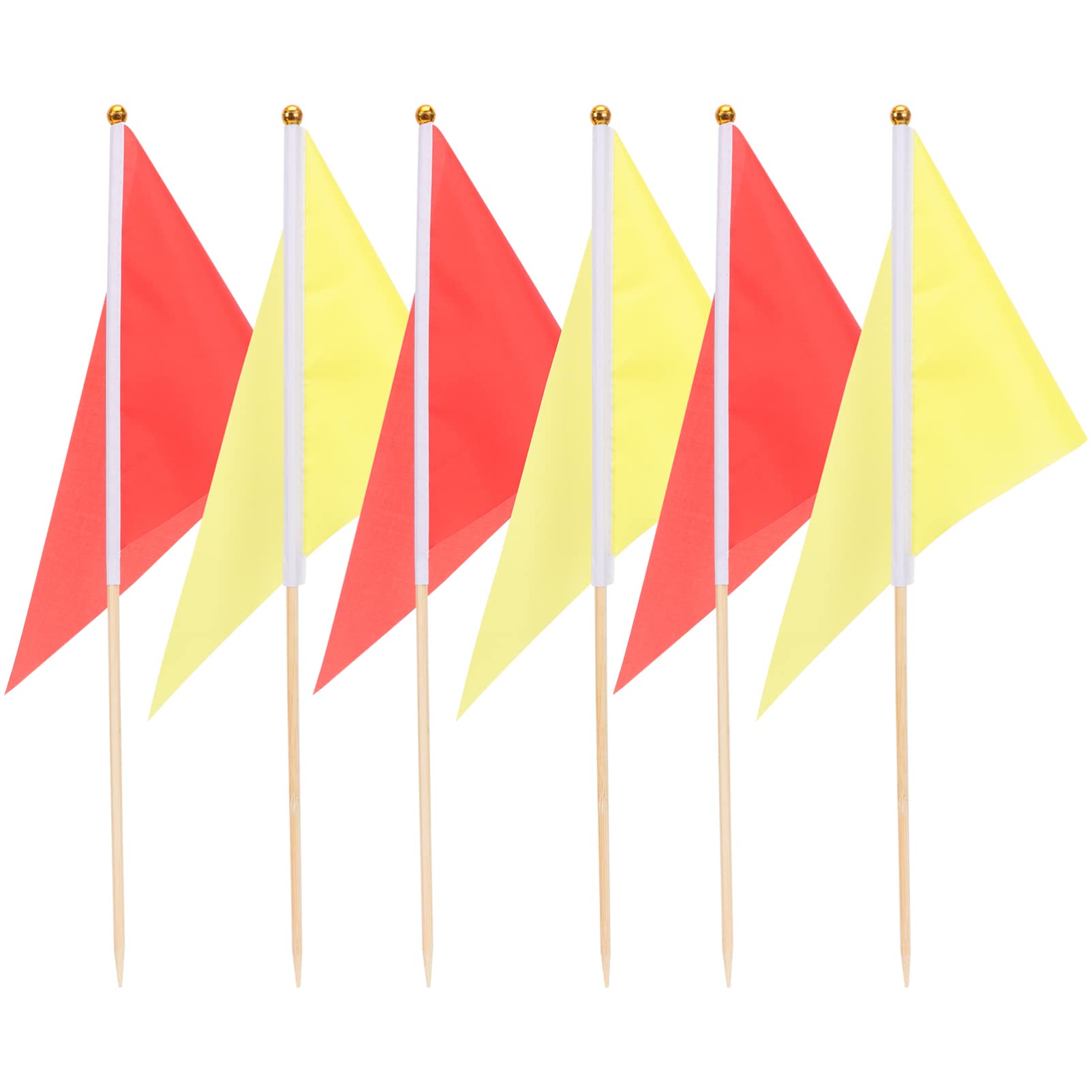 jojofuny 10pcs Marking Flags Red Yellow Utility Flags Survey Flags ...