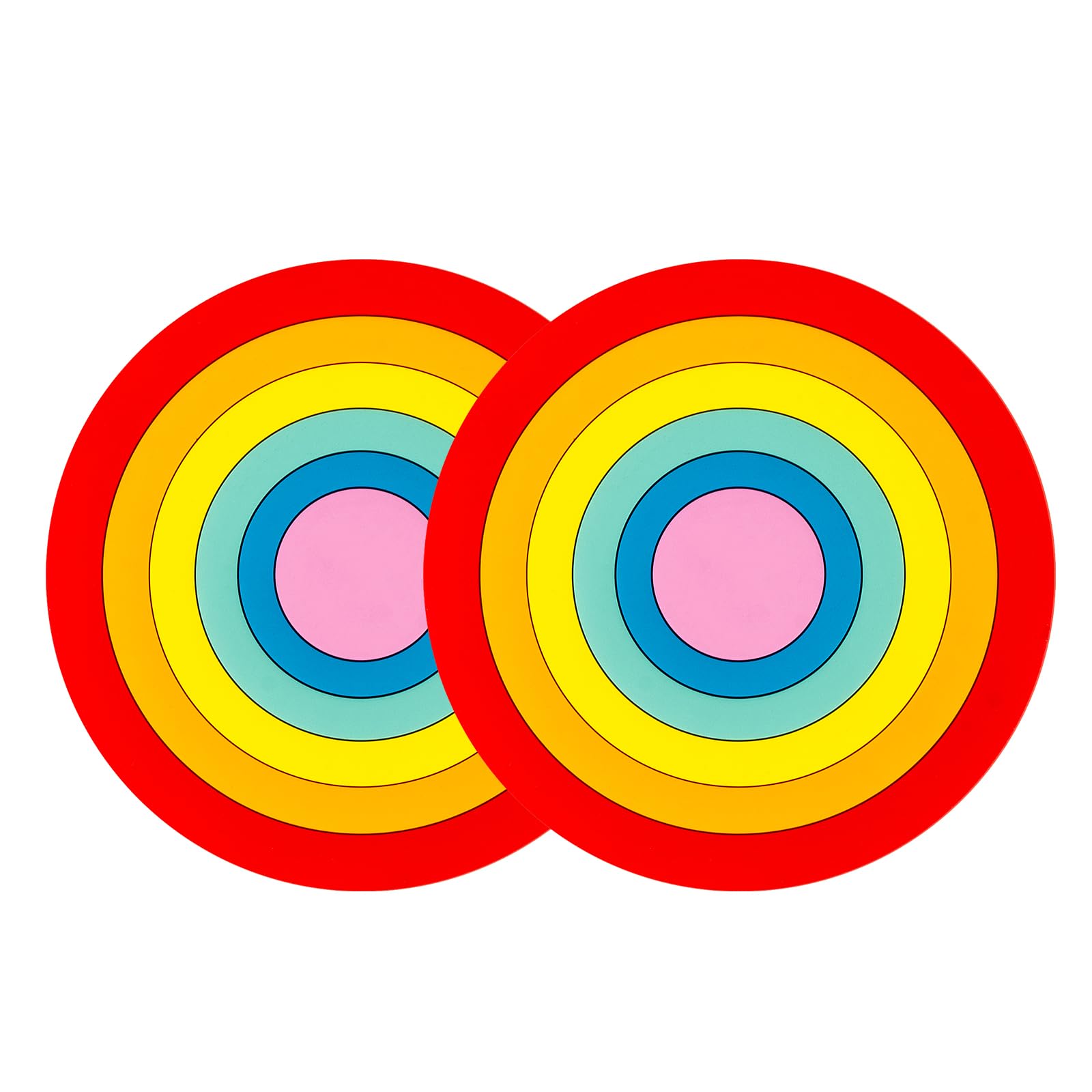 Amazon.com | SHIDOW Rainbow Potholders Colorful Coasters Silicone ...