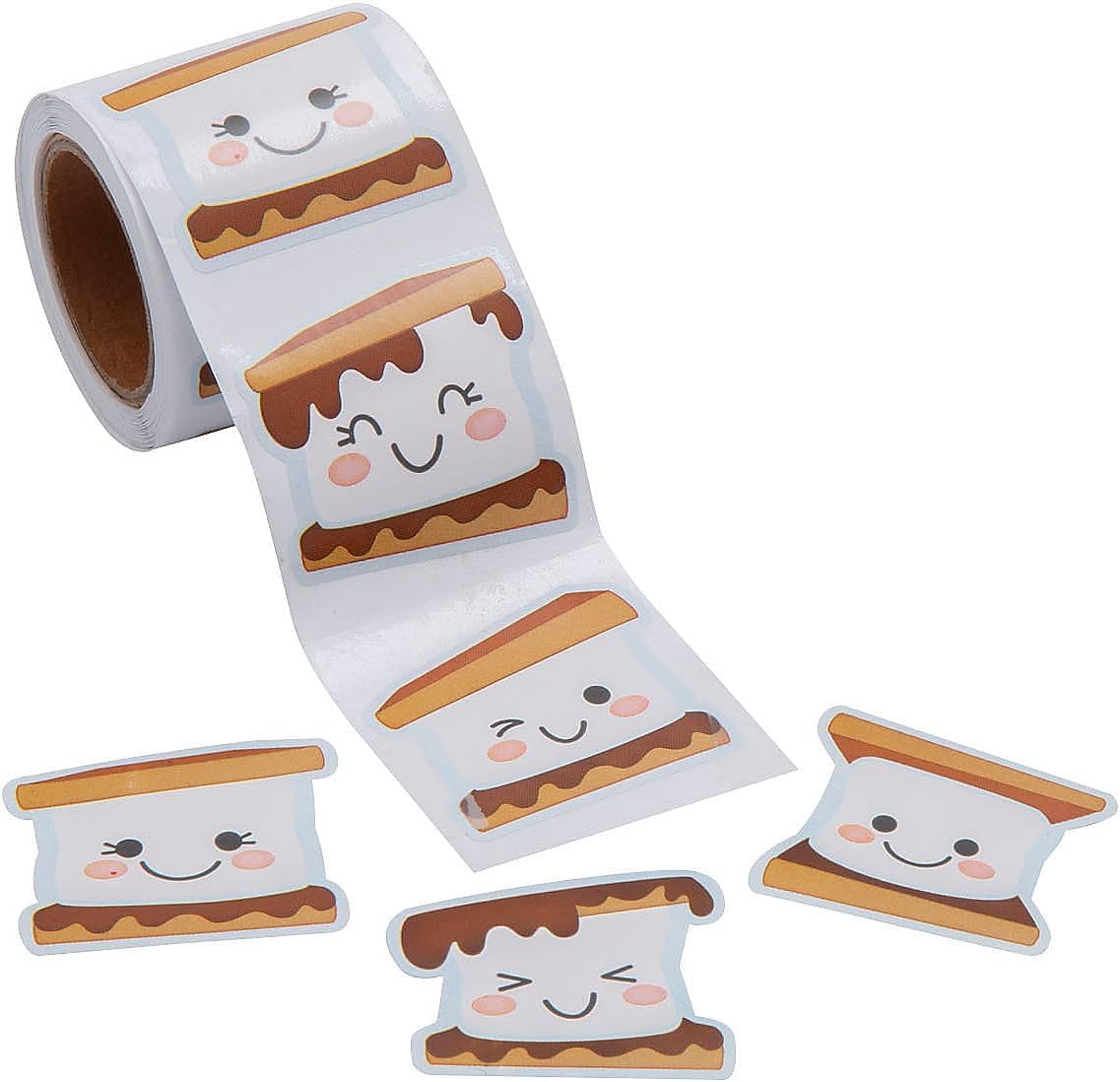 Amazon.com: Happy S’More Sticker Roll 100 Pieces : Toys & Games
