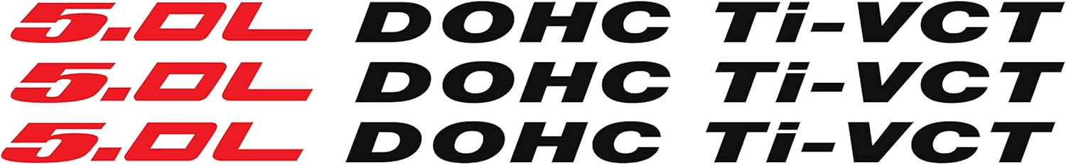 Amazon.com: Tower Decals 5.0L [Red] DOHC Ti-VCT [White] Hood Vinyl ...