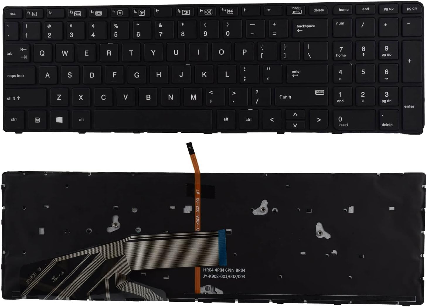 Amazon.com: SUNMALL Replacement Keyboard Compatible with HP ProBook 450 ...