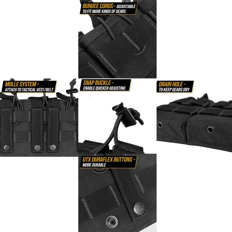 Snapklik.com : Tactical Magazine Pouch Molle Triple Mag Pouches For M4 ...