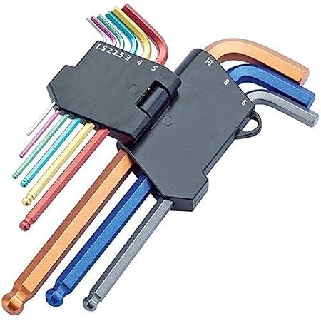 Draper 22203 Ball End Metric Allan/Hex Key Set, 1.5mm-10mm, Multicolor ...