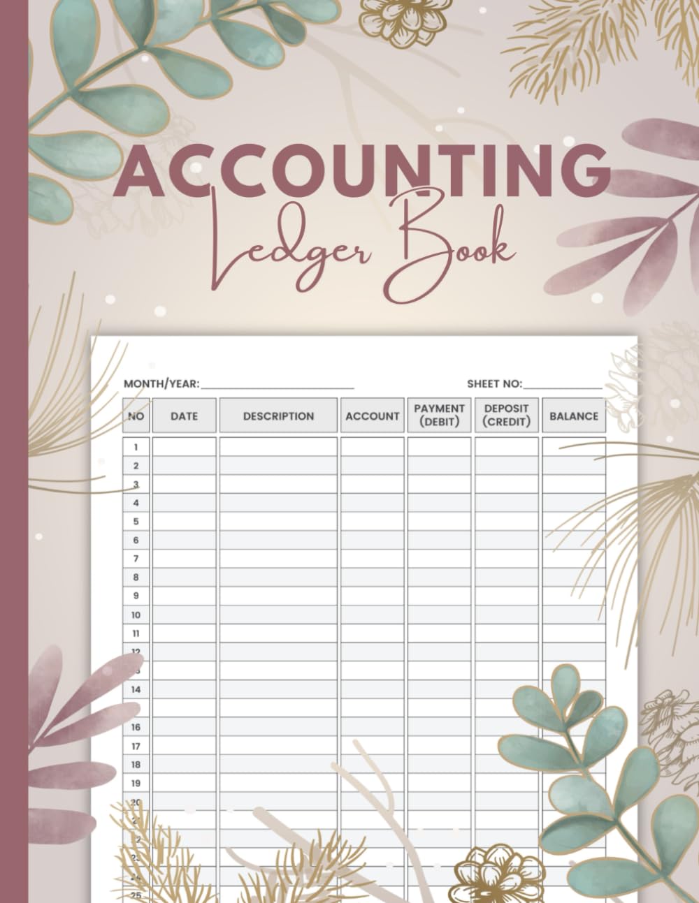 Accounting Ledger Book: Financial Bookkeeping for Income and Expenses ...