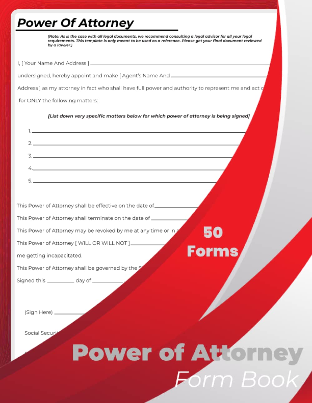 Amazon.com: Power of Attorney Form Book: Contract Power of Attorney ...