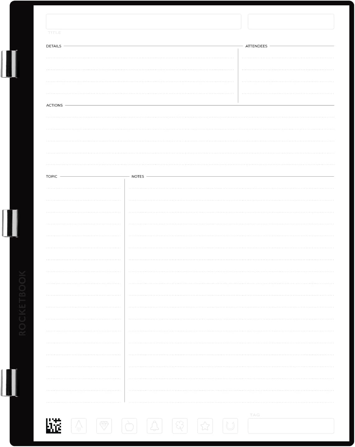 Rocketbook New Pro Meeting Notes Page Pack | Scannable Pro Pages for To ...