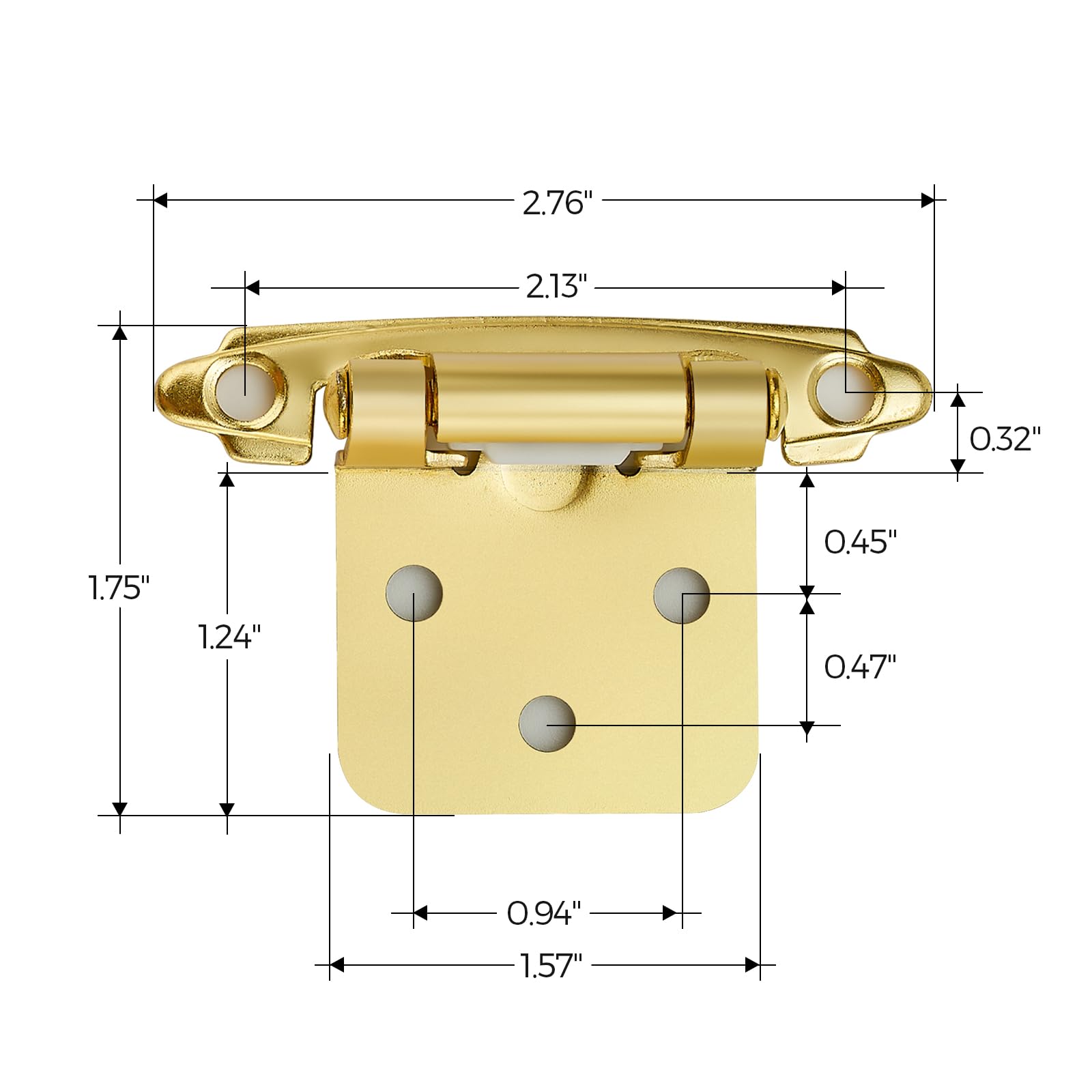 Snapklik.com : Ravinte 60 Pack (30 Pairs) 1/2 Inch Overlay Cabinet ...
