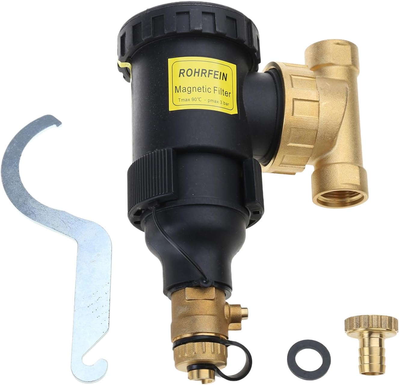 Brass Dirt Remover Separator Wall-Mounted Boiler Filter for Hydronic ...