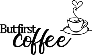 Amazon.com: But First Coffee Sign Large Metal Coffee Bar Sign for ...