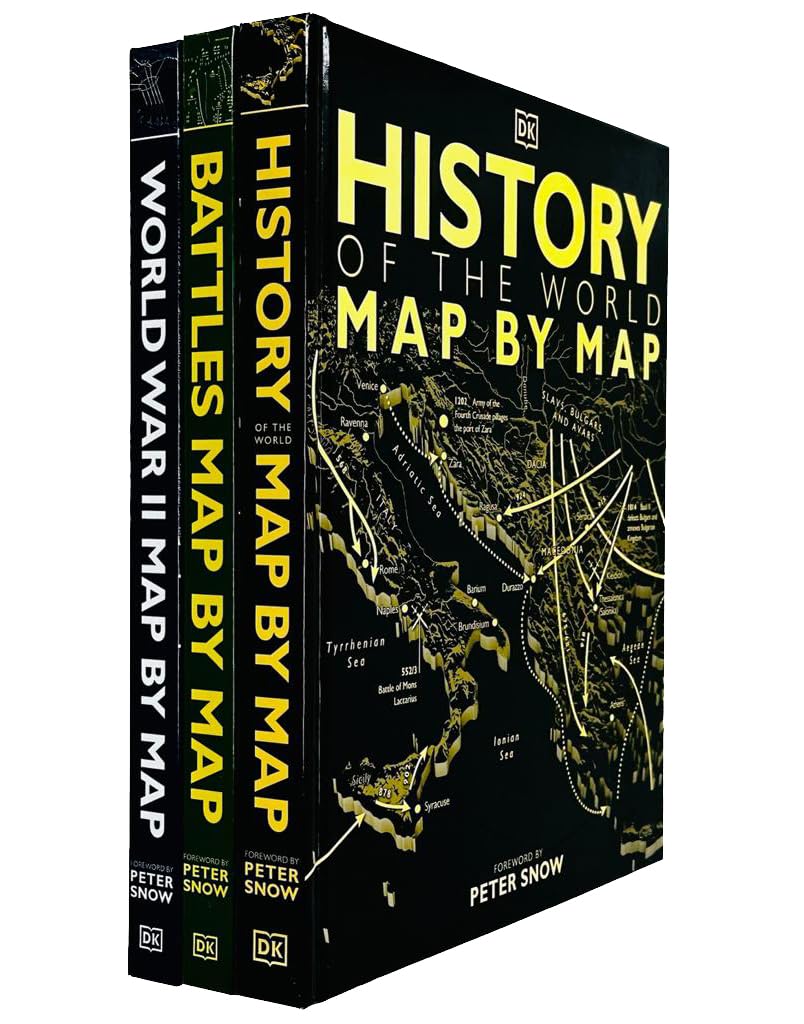 Map by Map Series 3 Books Collection Set (Battles, History of the World ...